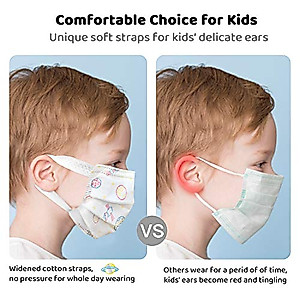 Vivtone Disposable Kids Face Mask, Wide Strap, 3-Ply, 50PCS, Space Ship