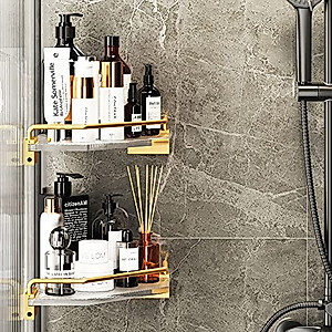 Corner Shower Caddy,Corner Shower Shelf, Shower Basket Wall Mounted,Shower Holder Organizer for Shampoo, Acrylic material, Beautiful and Generous Storage Shelf Shower Rack for Kitchen & Bathroom