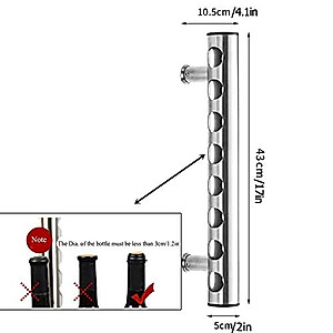 Cokritsm Wall Wine Rack, Stainless Steel Wine Rack Wall Mounted, 8 Bottles Wall-Mounted Wine Racks Wine Holder Wall Mounted, Liquor Bottle Display Shelf, Wall Wine Holder