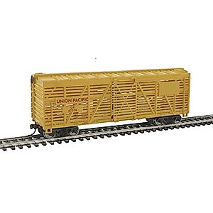 Walthers Trainline HO Scale Model 40' Stock Car with Metal Wheels Union Pacific