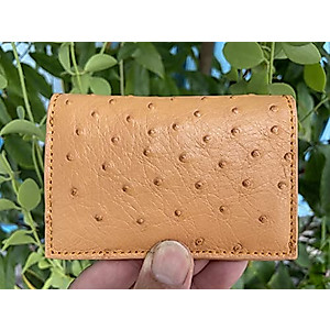 Double side Orange Body Ostrich leather skin Credit Cardholder, leather credit cardcase, leather creditcard cover