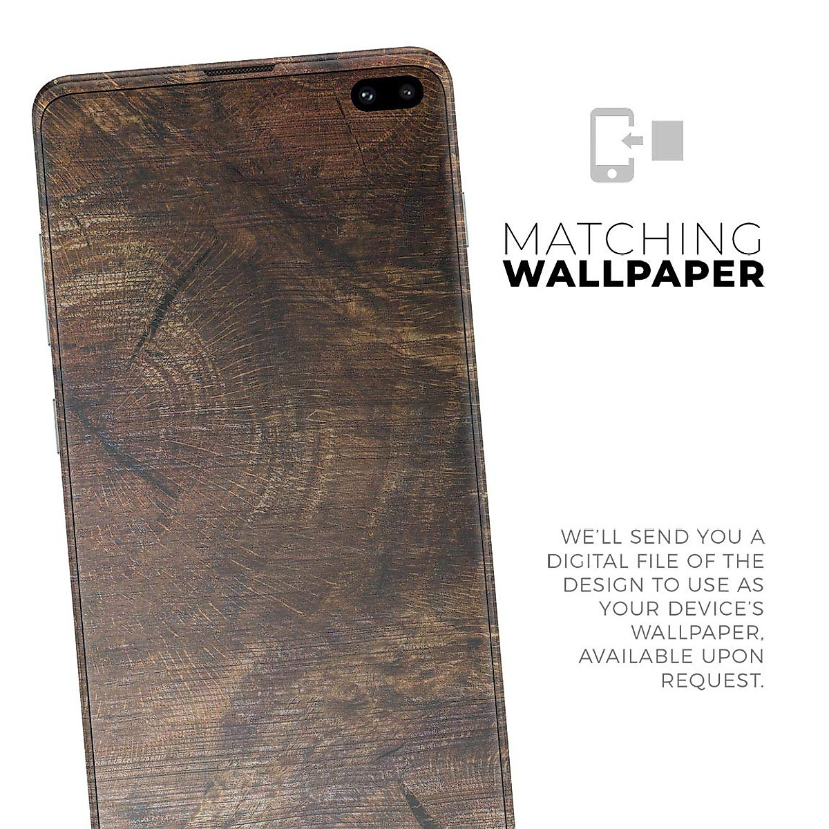 DesignSkinz Raw Wood Planks V7 Protective Vinyl Decal Wrap Skin Cover Compatible with The Samsung Galaxy S20 (Screen Trim & Back Glass Skin)