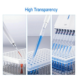 1000ul Pipette Tips - Universal Pipette Tips，with Box RNase/DNase Free & Pyrogen Safe, 96 Tips/Rack Pk x 10 Racks (960 Tips)