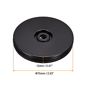 MECCANIXITY 3inch Rotating Swivel Stand with Steel Ball Bearings Lazy Susan Base Turntable for Kitchen Corner Cabinets, Black Pack of 4