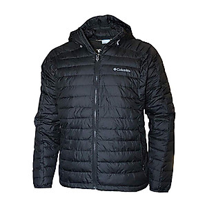 Columbia Men's White Out II Insulated Omni Heat Hooded Jacket (Black, Small)