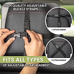 Large Shatterproof Baby Car Mirror - Safety Baby Car Seat Mirror - Baby Car Mirror for Back Seat Rear Facing Infant - Carseat Mirrors - Fully Assembled Baby Mirror For Car (Matte Black)