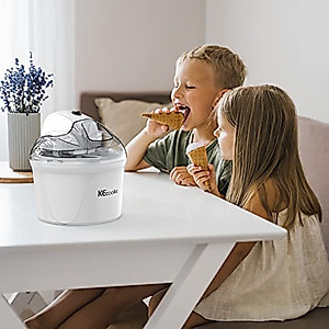 KECOOLKE Ice Cream Maker, Teacher Appreciation Gifts Electric Ice Cream Machine Soft Serve Homemade 1.5 Quart Frozen Yogurt, Sorbet,gelato