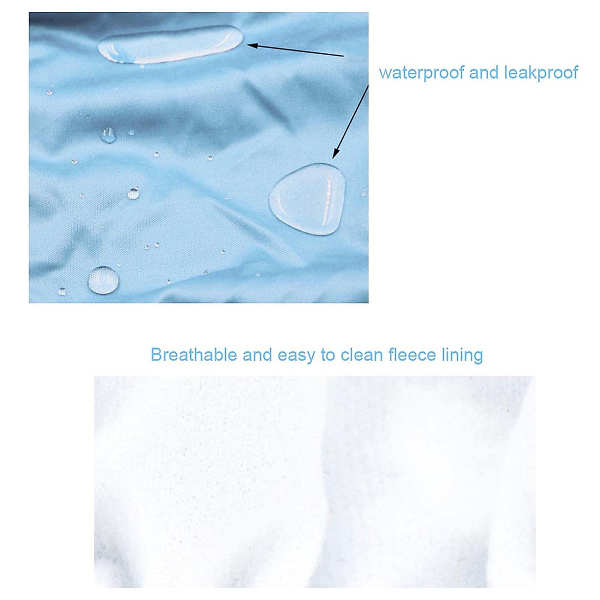 Cloth Diapers for Adults,Adult Pocket Diaper, Fleece Cloth AdjustableNappy Pant Prevent Side Leakage Washable Reusable Diaper Pants for Incontinence Care (Light Blue)