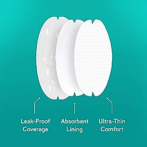 Nanobébé Disposable Nursing Pads – 40 Days and 20 Nights Ultra Thin & Extra Absorbent Vented Leak Proof Nursing Essentials, Individually Wrapped (60 Count)