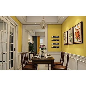 YUjieSTC Wine Rack Wall Mounted,Aluminum Wall Wine Rack 2pcs, Wine Bottle Holder for Kitchen, Restaurant, Bar, White Hanging Wine Rack.