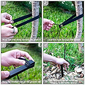 31pcs Tree Stake Kits,15pcs Black Tree Stakes+15pcs Tree Straps+157.48 in Strong Rope Young Trees Anchoring Kits Protect Against Wind,for Sapling Straight Up Outdoor Garden Yard Plant Fix Stump Kit