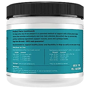 ACTIVPHY Hip + Joint Supplement with Glucosamine, MSM, and Blue Green Algae Extract, Vet Formulated, Anti-Inflammatory, Arthritis Relief, & Antioxidants, Made in USA, For Dogs, 75 ct