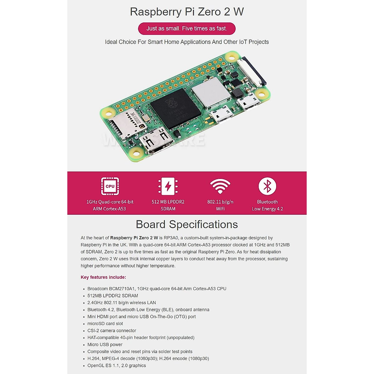 Waveshare Package H Compatible with Raspberry Pi Zero 2 W Bundle with 2.13inch Touch e-Paper HAT(with case) Power Supply 5V/3A Micro Card 16GB Card Reader and So On (8 Items)