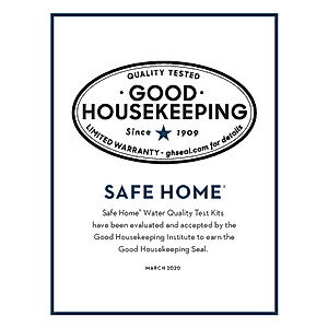 Safe Home® DIY Lead in Drinking Water Test Kit – at Home Testing for Lead in City Water or Well Water – Detection to 5ppb – 10 Minute Test – Single Pack