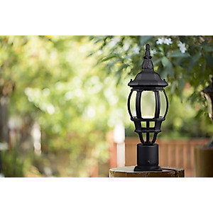 Design House 588004 3.5-inch Outdoor Pier Base Accessory Mount for Deck Porch Patio, Black