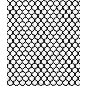 7mm Polyester Hex Mesh - Black
