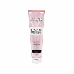 Loving Tan Bronze Shimmer Luminous Cream, Ultra Dark - Streak Free, Natural Looking, Instant Sunless Tanner - 6+ Self Tanning Applications per Tube, Cruelty Free - 4 FL Oz