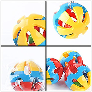 balacoo 2Pcs Bird Hanging Ball Chewing Treat Toy Cage Play Toy for Parrot Parakeet Cockatiel Conure