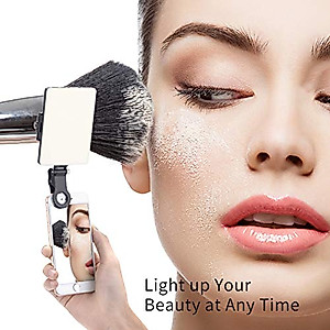 Newmowa 60 LED High Power Rechargeable Clip Fill Video Light with Front & Back Clip, Adjusted 3 Light Modes for Phone, iPhone, Android, iPad, Laptop, for Makeup, TikTok, Selfie, Vlog, Video Conference