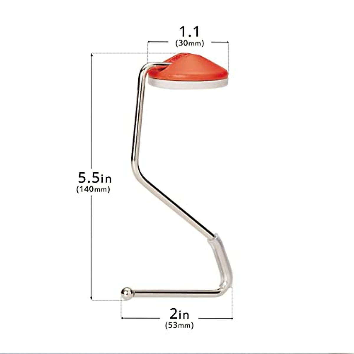 LIHIT LAB Lightweight Purse Hanger for Table, Bag Hanger, Purse Holder, Desk Hook for Gym, Restaurant, Office, Holds up to 11 pounds, 4" x 2'', Blue (A7595-8)