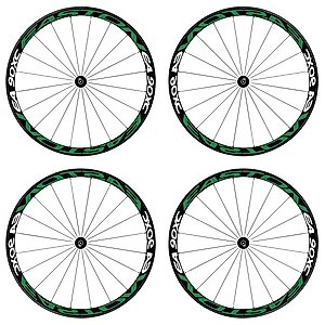 Scakbyer Reflective Stickers for Bike Wheel, 4PCS Safety Night Riding Bicycle Reflector Tape Decal Set - Green + White