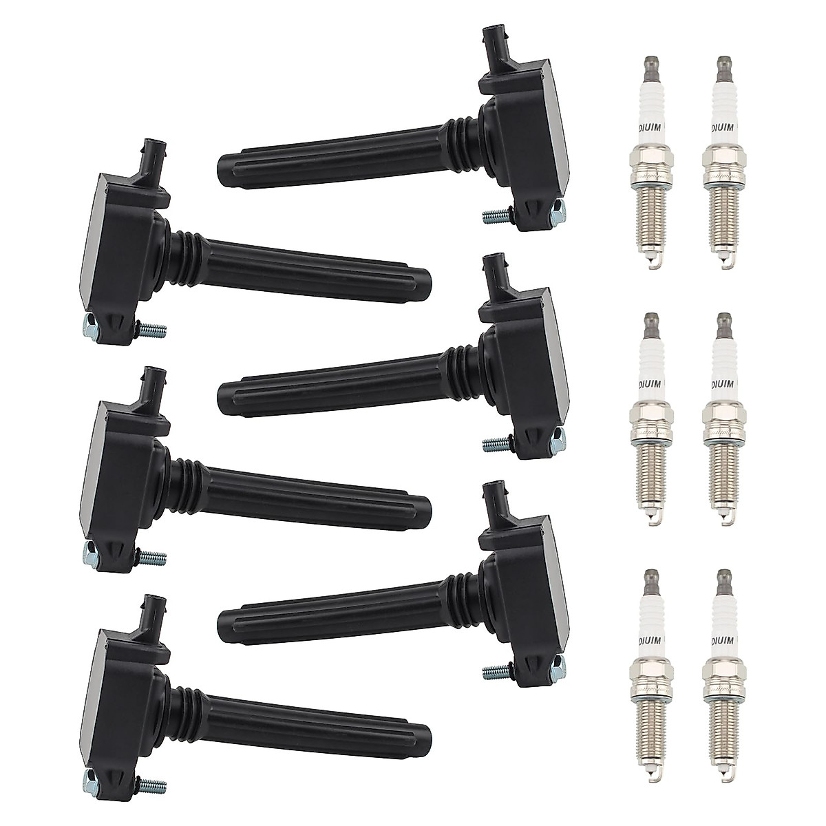 AUTOKAY Ignition Coil & NGK Platinum Spark Plug Set of 6 for Chrysler for Dodge for Jeep Ram UF648