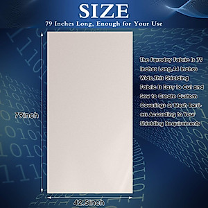 Tatuo Faraday Fabric 79" x 42.5" Emf Shield Protection Emf Blocker Faraday Tape for Anti Radiation, EMI Isolation, Signal Blocking, WiFi Jammer(1 Roll)