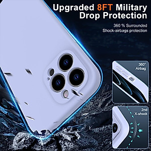 DEENAKIN for iPhone 13 Pro Max Case Silicone with Screen Protector - [Compatible with MagSafe] - Camera Cover - Slim Fit Protective Magnetic Phone Case 6.7" for Women Girls Lavender Purple