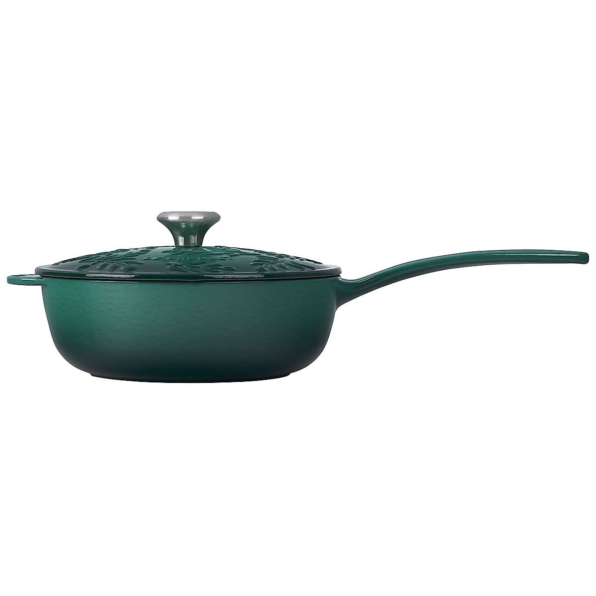 Le Creuset Olive Branch Collection Enameled Cast Iron Saucier, 2.25 qt., Artichaut with Embossed Lid