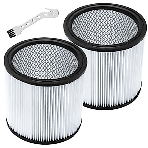 90350 Replacement Cartridge Filter for Shop Vac 90304, 90585, Compatible with Wet/Dry Vacuum Cleaner Shop Vac Filters 5 Gallon and above, 2 Pack