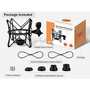 Boseen Microphone Shock Mount Mic Holder - Anti Vibration Spider Shockmount Compatible with Many Condenser Mics Like AT2020 MXL 770 MXL 990 Samson G Track Pro Rode Procaster NT1-A Neumann U87 etc.