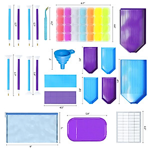 41 Pcs Diamond Painting Accessories - Diamond Art Accessories and Tools - Diamond Painting Kits for Adults DIY with Diamond Painting Storage Container, Diamond Painting Wax, Diamond Art Accessories