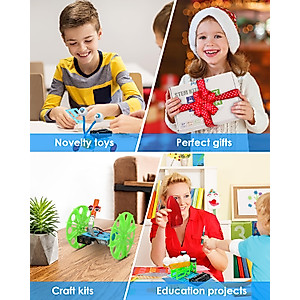 6 Set STEM Kits, DC Motor Electronic Robotic for Kids Age 8-12, STEM Projects, DIY Science Experiments Circuit Building Kits, Electric Robot Toy, Gift for 8 9 10 11 12 Year Old Boys and Girls