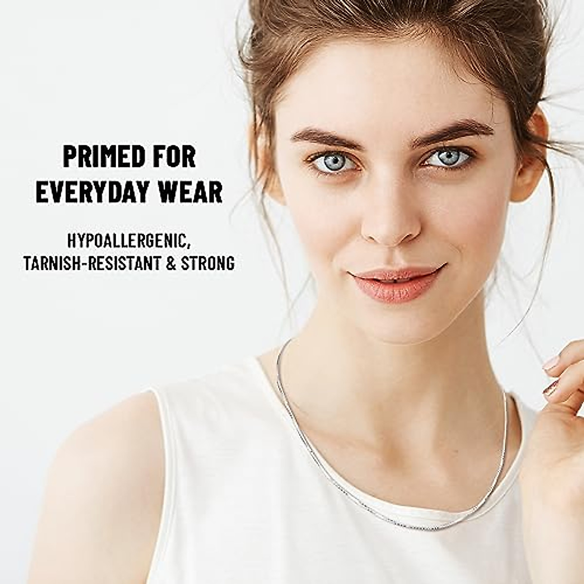 TRUFINE Sterling Silver Box Chain Necklace Thin, Dainty, 925 Sterling Silver Durable Sturdy gift 0.8mm &1mm Jewelry for Women Men Made in Italy (Length 24 Inch, 1mm)