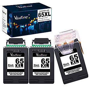 Valuetoner Remanufactured Ink Cartridges Replacement for HP 65XL 65 XL N9K04AN for Envy 5055 5052 5058 DeskJet 2655 3755 3720 3722 3723 3752 3758 2652 2624 Printer(3 Black+ 1 Reusable Printhead)
