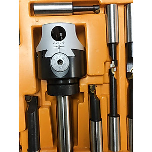 1'' Shank Carbide Tipped 3'' Boring Head Set 12 Pc 3/4'' Boring Bar Set