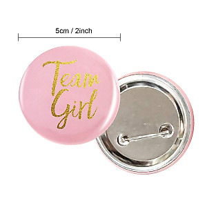 Gender Reveal Button Pins 50 Pcs, Team Boy Girl Button Pins Baby Shower Pink blue Button Pin for Baby Shower Party Favors Gender Reveal Party Supplies.