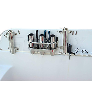 SeaLux Fishing Rod Holder and Tackle Rack Stainless Steel 3-Pole