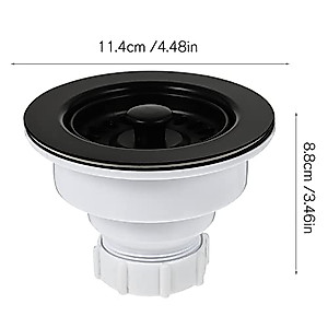 DOITOOL Sink Filter Sink Water Stopper Kitchen Sink Strainer Basin Plug Sink Drain Plug Sink Drain Stopper Sink Stopper Black Basket Black Sink Vessel Sink Abs Acrylic Filter Basket