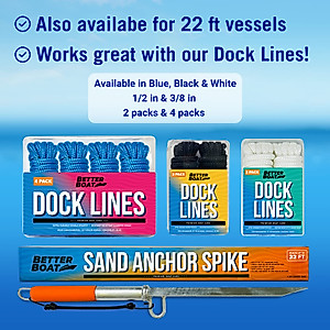 Sand Spike Boat Anchor Pole for Boats Jetski Pontoon Kayak Jet Ski Boating | Large & Small Slide Pole Stick System for Shallow Water Shore, Sandbar, Beach & Land with Bag for Accessories Up to 30 Ft