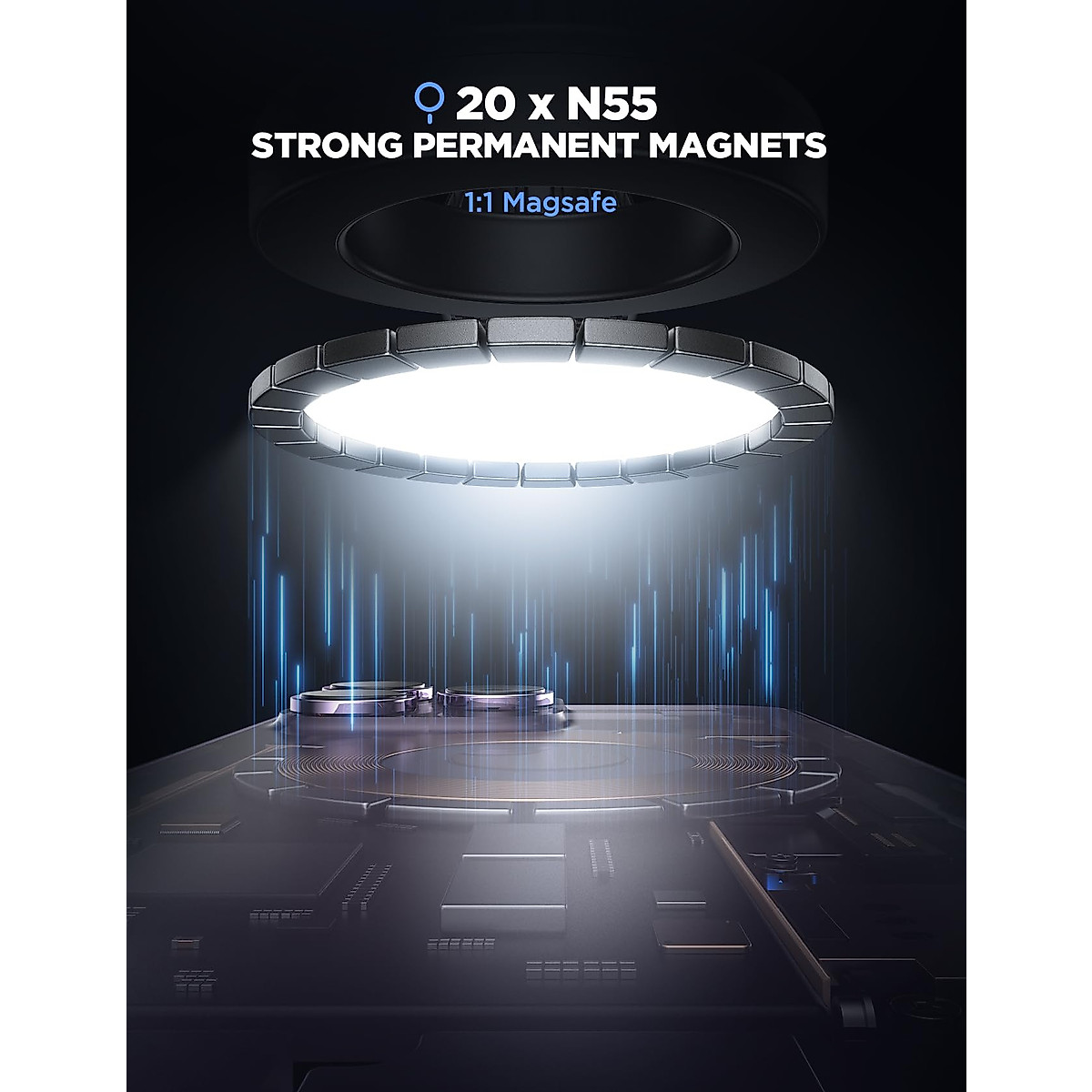 JOYROOM Fits for MagSafe Car Mount, [20 Strong Magnets] Magnetic Car Phone Holder Mount, [Easily Install&Never Blocking Vent] Magnetic Phone Mount for Car for iPhone 15 Pro Plus 14 13 12 MagSafe Case