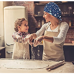 Adjustable Working Caps,Man Women Working Caps,Bouffant Hats with Buttons,Head Cover Working Caps