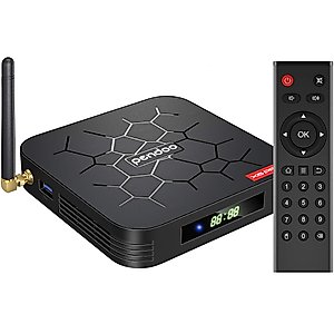 Android TV Box, Pendoo X6 PRO Android TV Box 4GB RAM 32GB ROM, 2.4GHz/5GHz Dual-Band WiFi BT Quad-Core 64Bits 3D/4K Full HD/H.265/USB3.0 Android Box