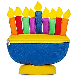 Genius Baby Toys My First Hanukkah Playset with 4 Deluxe Sensory Toys (Dreidel, Star of David, Gelt, Teddy Bear) for Baby - Jewish Holiday Keepsake for Babies