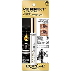 L'Oreal Paris Age Perfect Lash Magnifying Mascara, Black, 0.28 Ounces