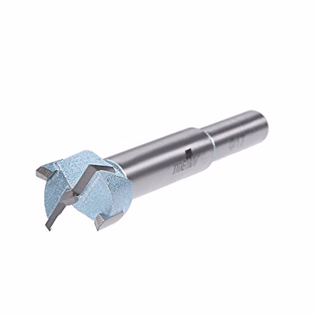 uxcell Forstner Drill Bits 17mm, Tungsten Carbide Wood Hole Saw Auger Opener, Woodworking Hinge Hole Drilling Boring Bit Cutter (Blue, Silver Tone)