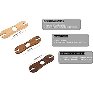 FRESCORR - Wine Bottle & Glass Holder - Handmade Wooden Counter Stand for Wine for Two Glasses & Bottle (Steam Beach Wood)