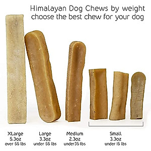 Himalayan Dog Chew Original Yak Cheese Dog Chews, 100% Natural, Long Lasting, Gluten Free, Healthy & Safe Dog Treats, Lactose & Grain Free, Protein Rich, Mixed Sizes, Dogs 65 Lbs & Smaller, 9.9 oz