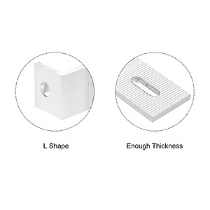 PATIKIL Solar Panel Mounting L Brackets Aluminum Alloy 8mm Diameter for Solar Panel System Install Pack of 4