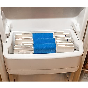 Freeze Flat by Priver, Breast Pump Accessory for Freezing and Storing Liquid Bags (breastmilk, ice Packs) for Freezer Organization, Storage and Space Saving - Single Strap 2 Pack